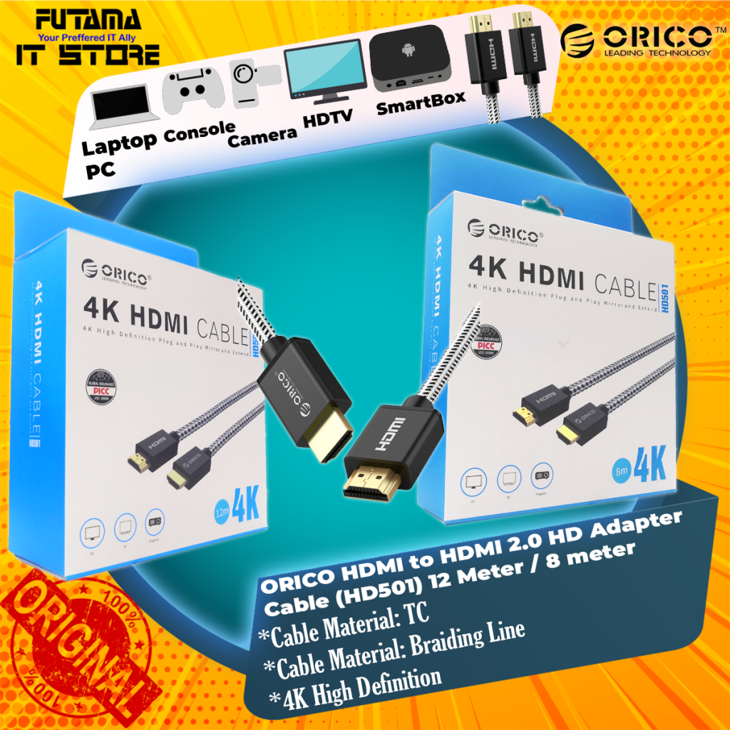 Orico 4K HDMI 2.0 CABLE PLUG & PLAY MIRROR & EXTEND (HD501) – Futama IT Store